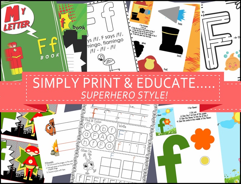 ALPHABET WORKBOOK Superhero Style! 260 Pdf's of Conceptual Worksheets ...