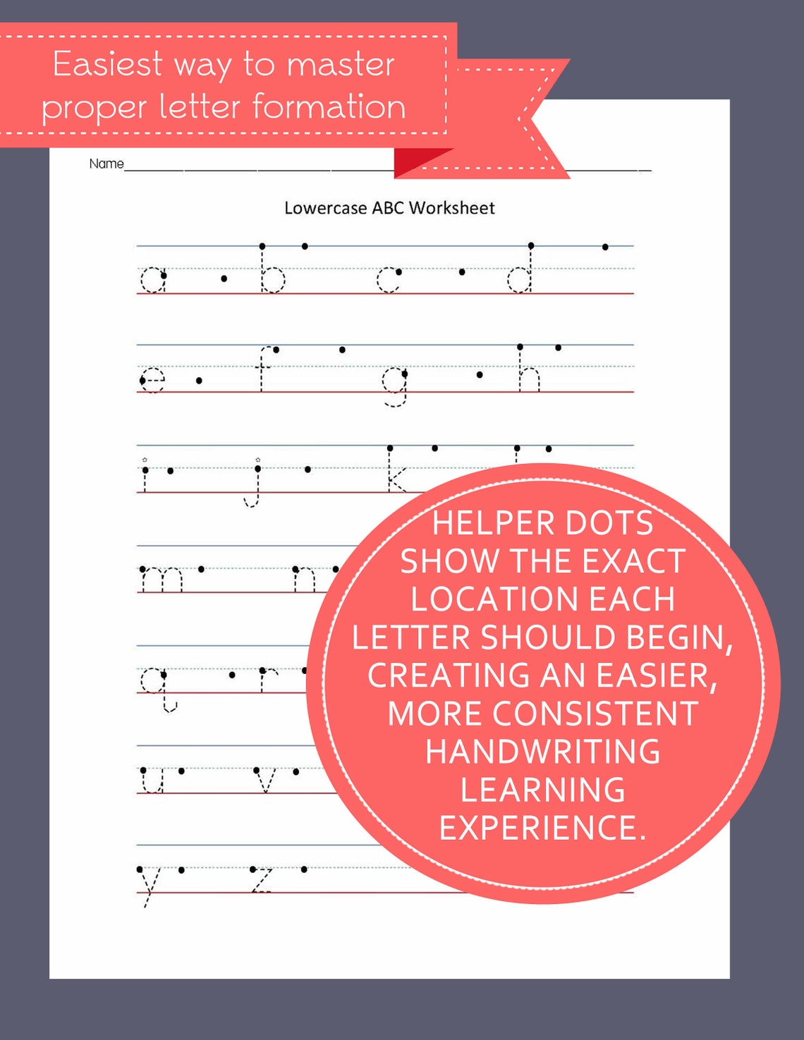 ABC HANDWRITING: Prek & Kindergarten/upper and Lower Case | Etsy