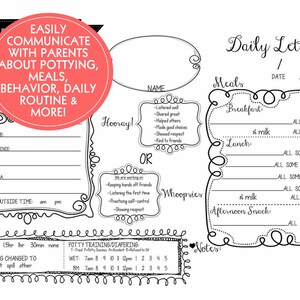 DAILY LETTER/REPORT : Daycare / Preschool / Child Care / Early ...