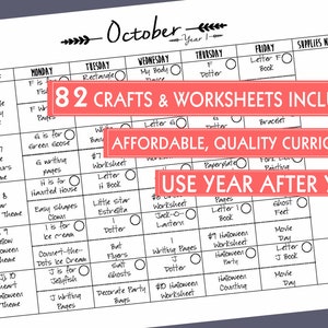 BALANCED PRESCHOOL CURRICULUM & Activities, Entire Oct Month of ...