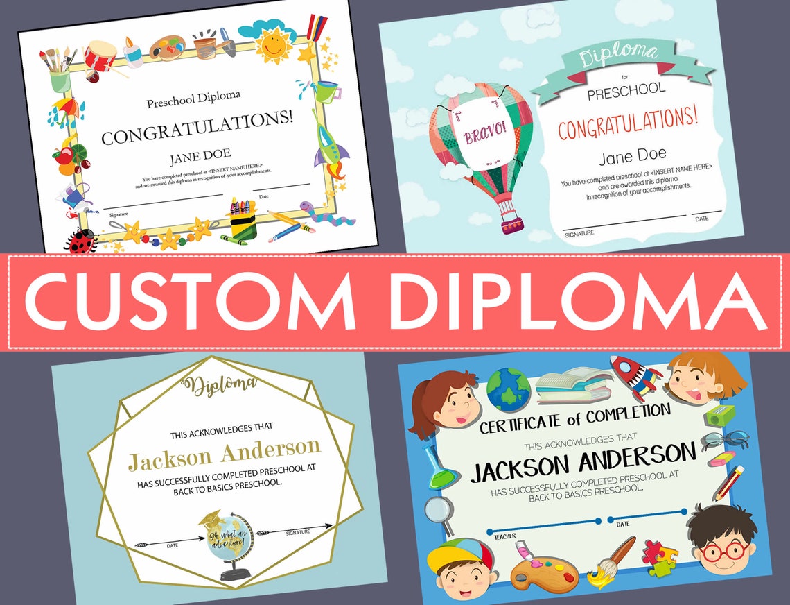 CUSTOM DIPLOMA or CERTIFICATE: Completely Personalize to Your | Etsy