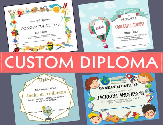 CUSTOM DIPLOMA or CERTIFICATE: Completely Personalize to Your | Etsy