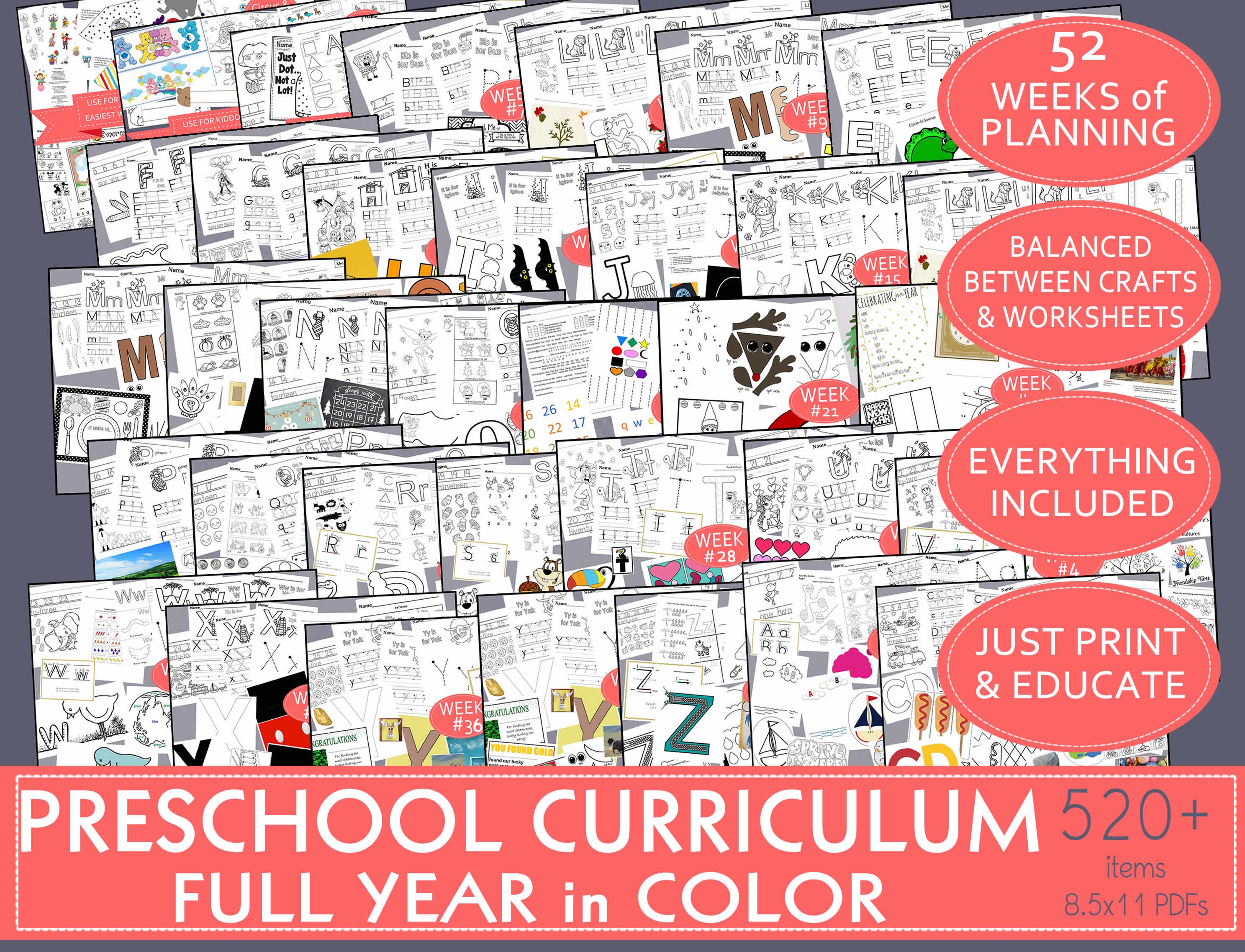 Infant Toddler Preschool Curriculum Bundle: Ages 9 Months - 6 Years ...