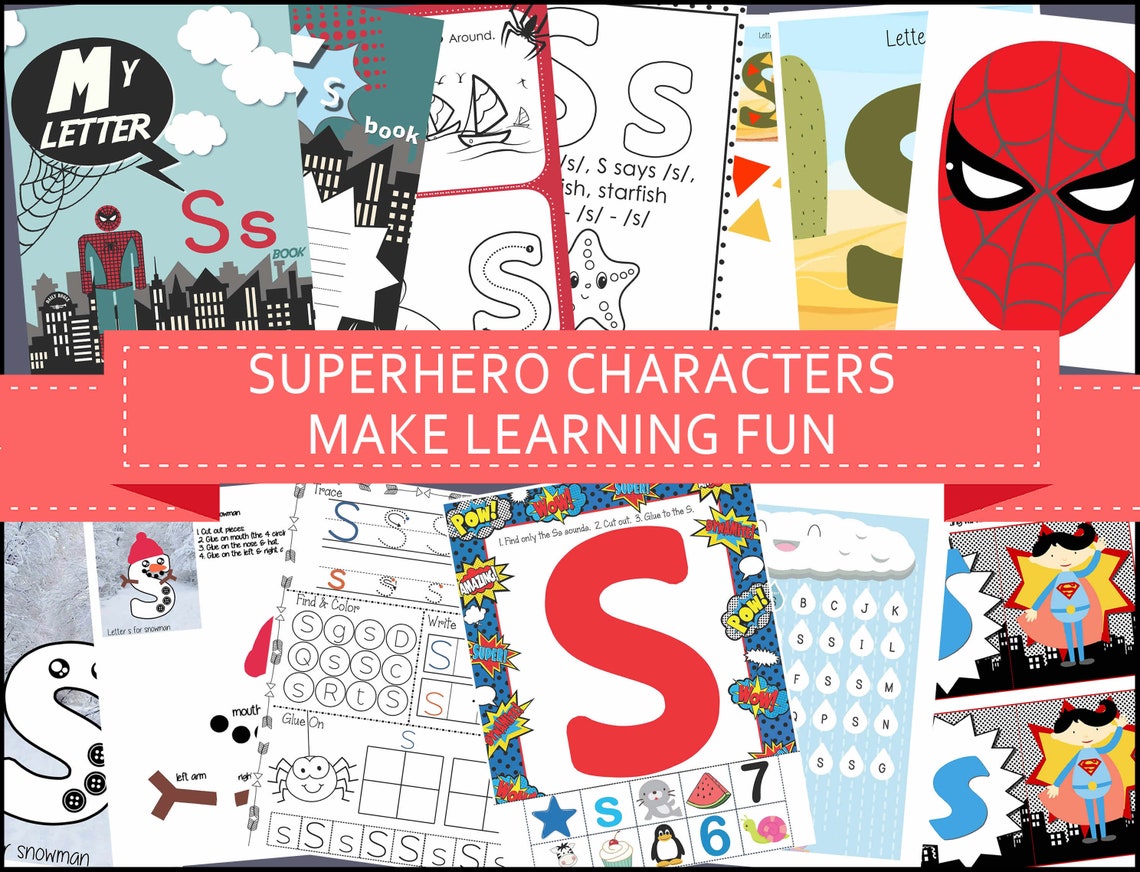 ALPHABET WORKBOOK Superhero Style 260 Pdf's of Conceptual - Etsy