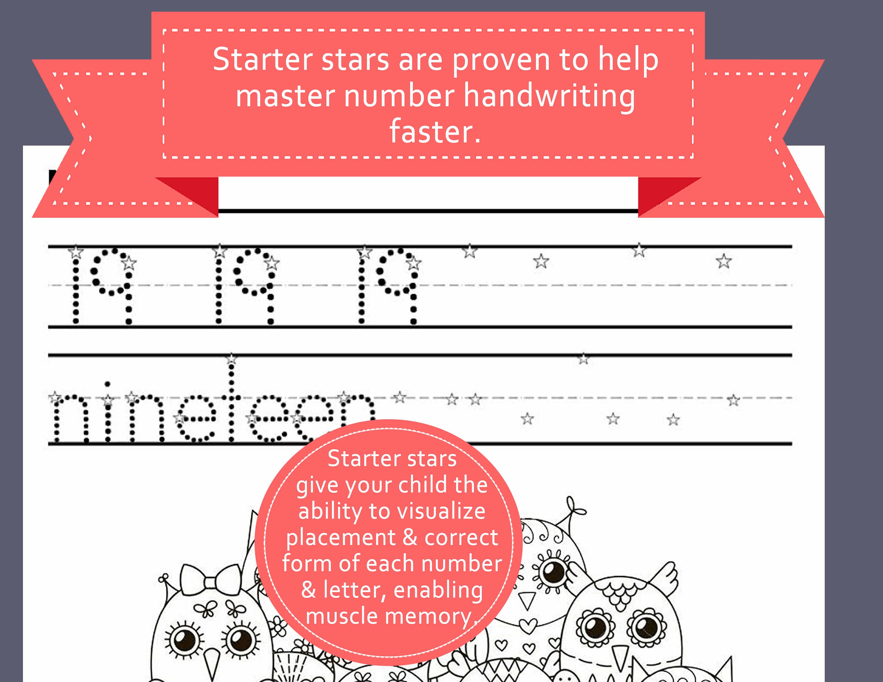 NUMBER HANDWRITING PRACTICE Worksheets: PreK Kindergarten | Etsy