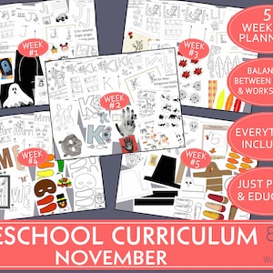 BALANCED PRESCHOOL CURRICULUM & November Activities: a Month of ...