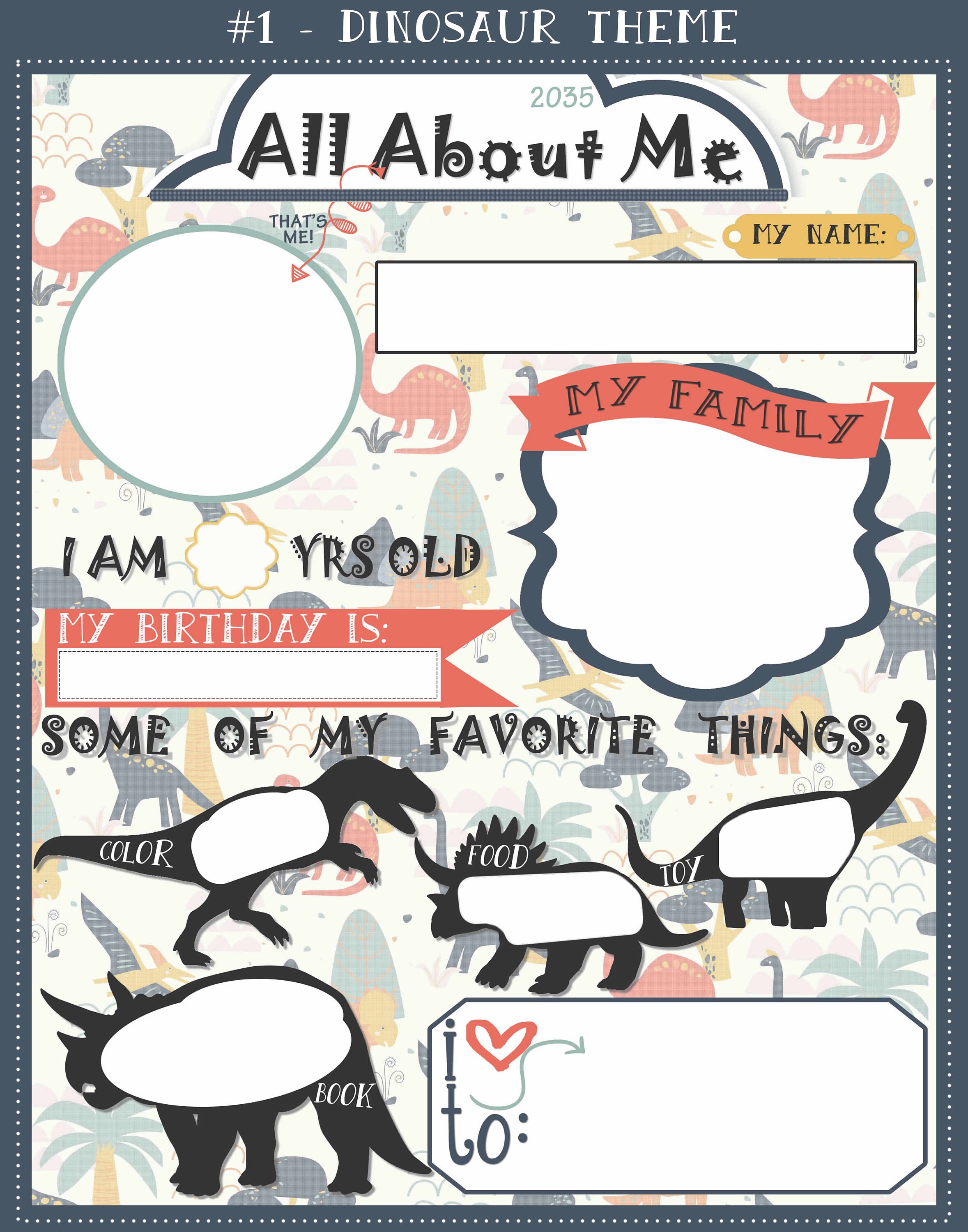 Custom 'all About Me' Poster: Personalized Sign, Printable (digital ...