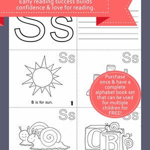 ALPHABET BOOK SET for Beginner Readers: Rhyming, Instant Download ...