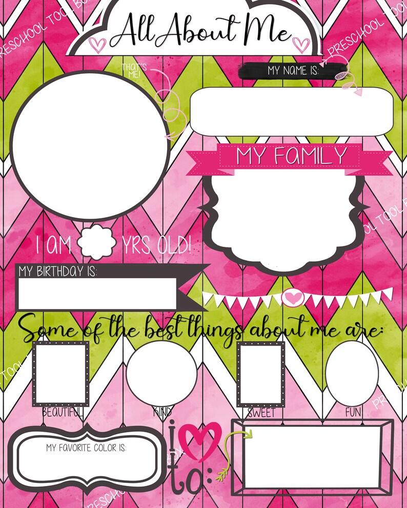 Custom ABOUT ME POSTER Designed, Personalized by You-8x10, 11x14, 16x20 ...