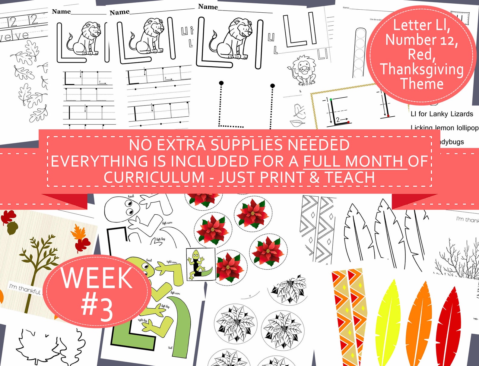 BALANCED PRESCHOOL CURRICULUM & November Activities: a Month | Etsy