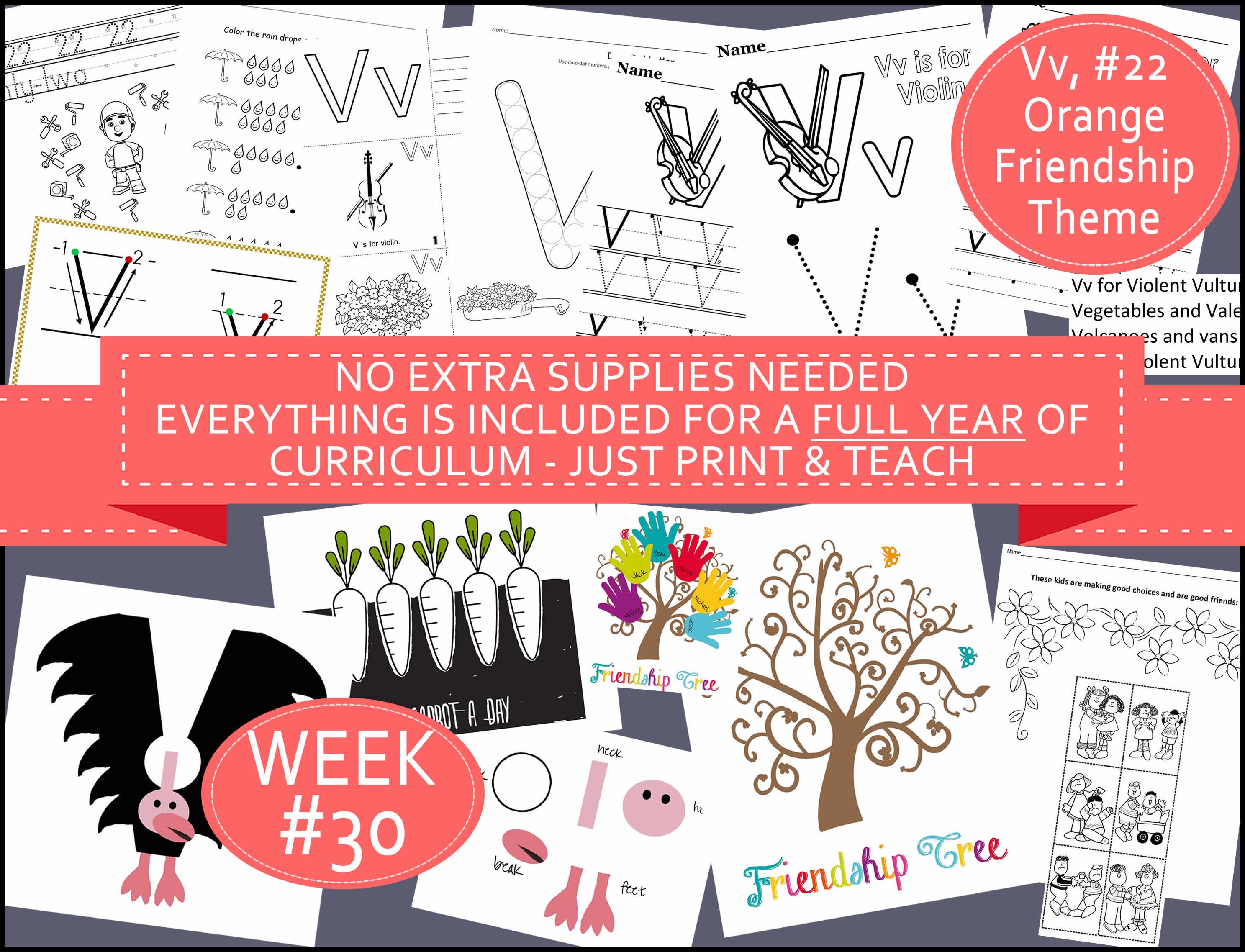 Preschool Curriculum: Full Year, 52 Weeks of Learning (PDF) - Etsy
