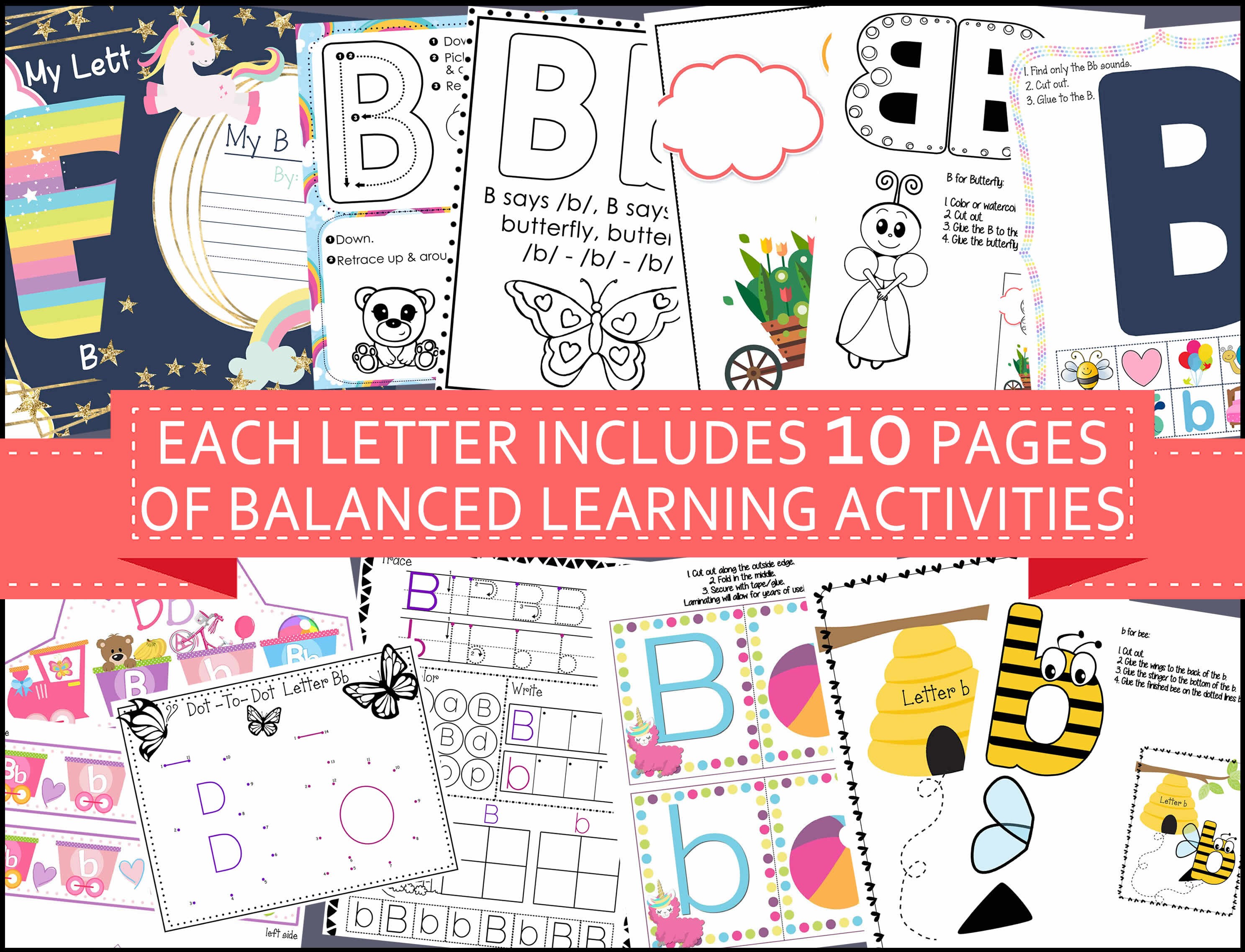 ALPHABET WORKBOOK Unicorn Themed 260 Pdf's of Conceptual - Etsy
