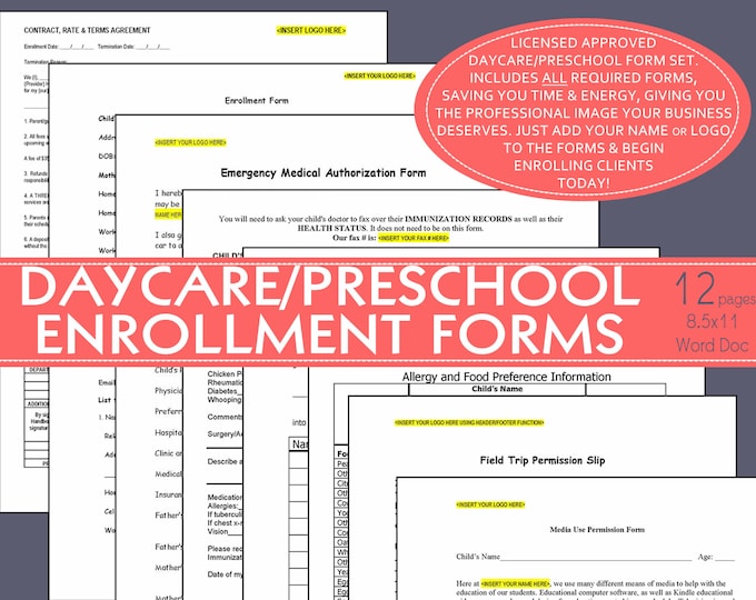 DAYCARE FORM "ouchy" Report -accident Form- Incident Report Preschool ...