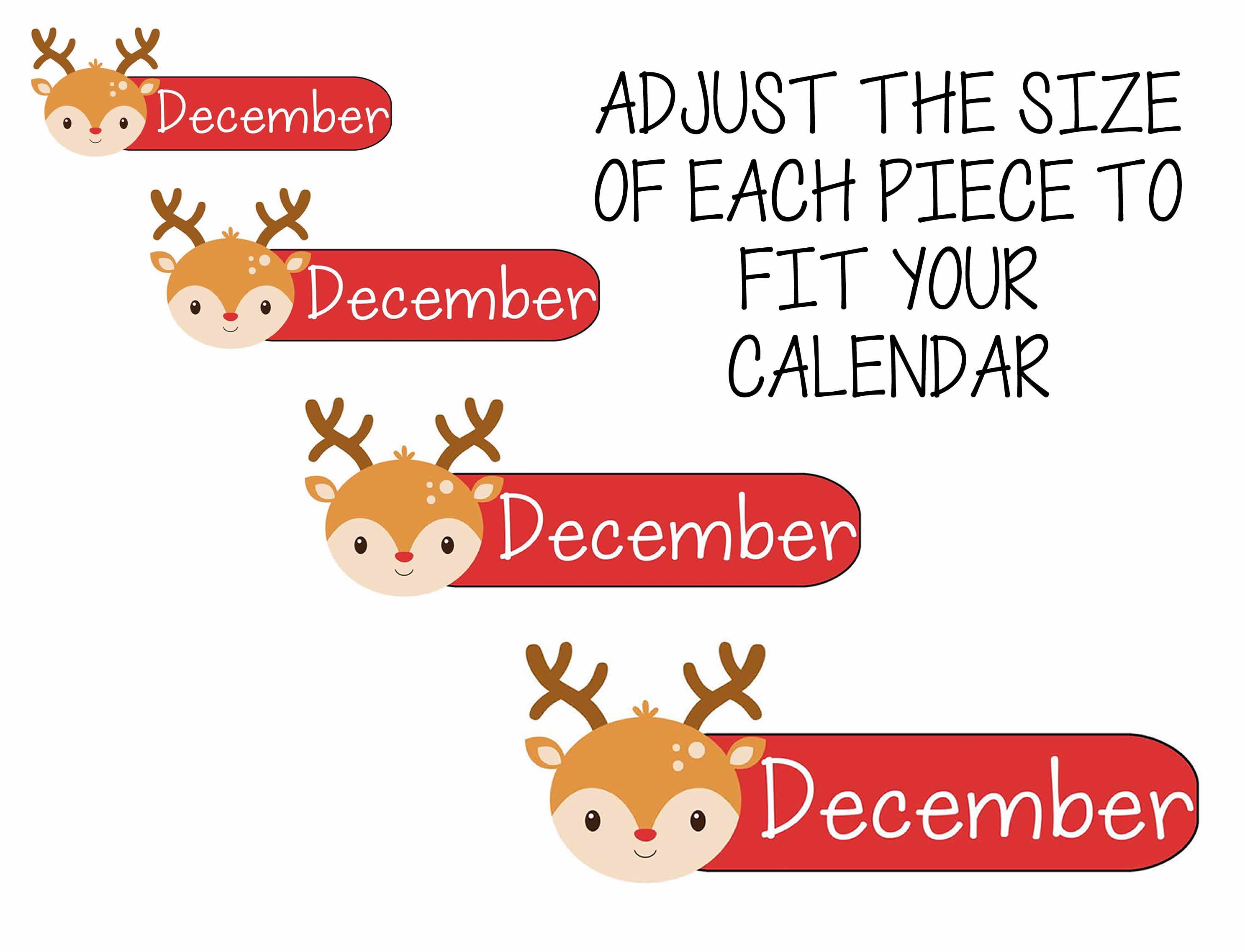 MONTHLY ANIMAL CALENDAR Set: Months Year Week Days Reusable | Etsy