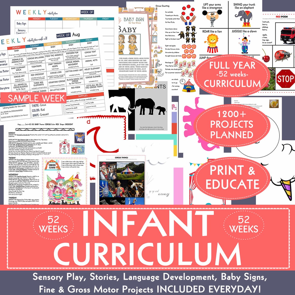 Infant Toddler Preschool Curriculum Bundle: Ages 9 Months - 6 Years ...