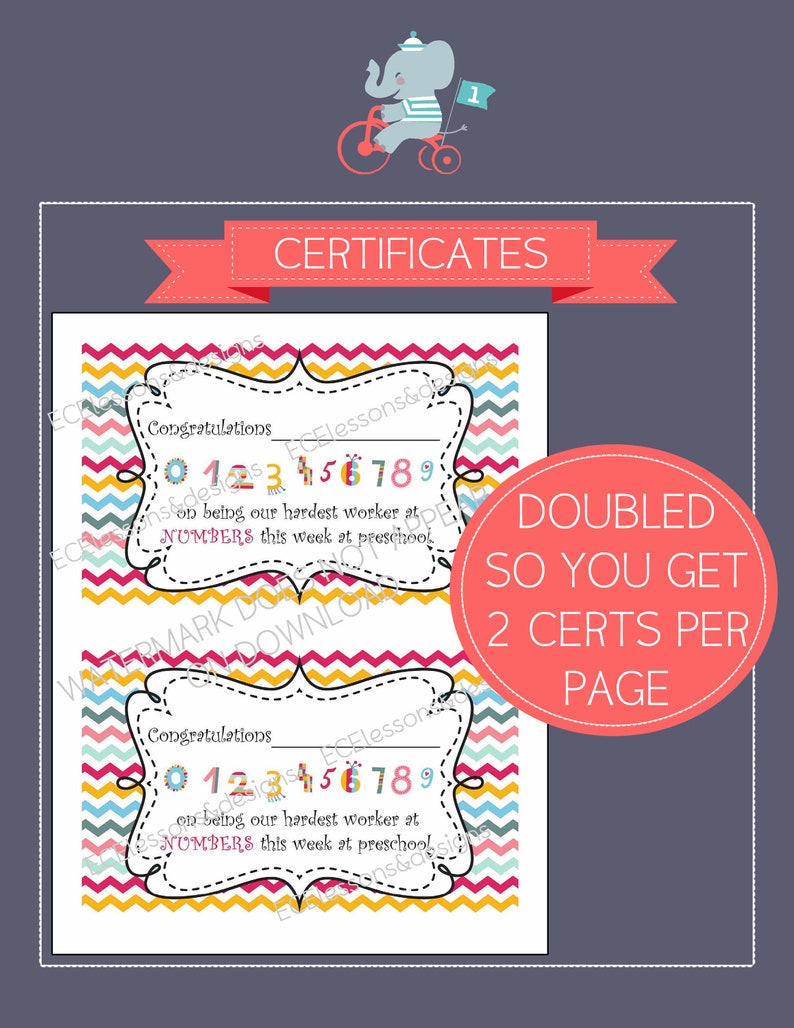 Daycare/preschool/kindergarten/toddler/homeschool AWARD CERTIFICATES ...