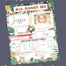 Safari All About Me Poster: Printable Birthday Keepsake (digital ...