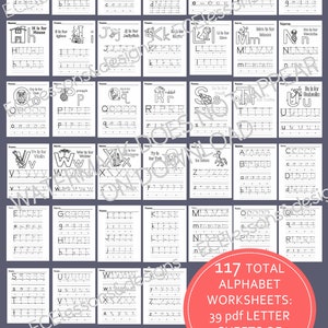 Handwriting Set Bundle; Beginner, Preschool, Prek Kindergarten Tracer ...