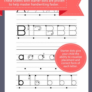Prek & Kindergarten Handwriting/tracer Starter Dot Alphabet Practice ...