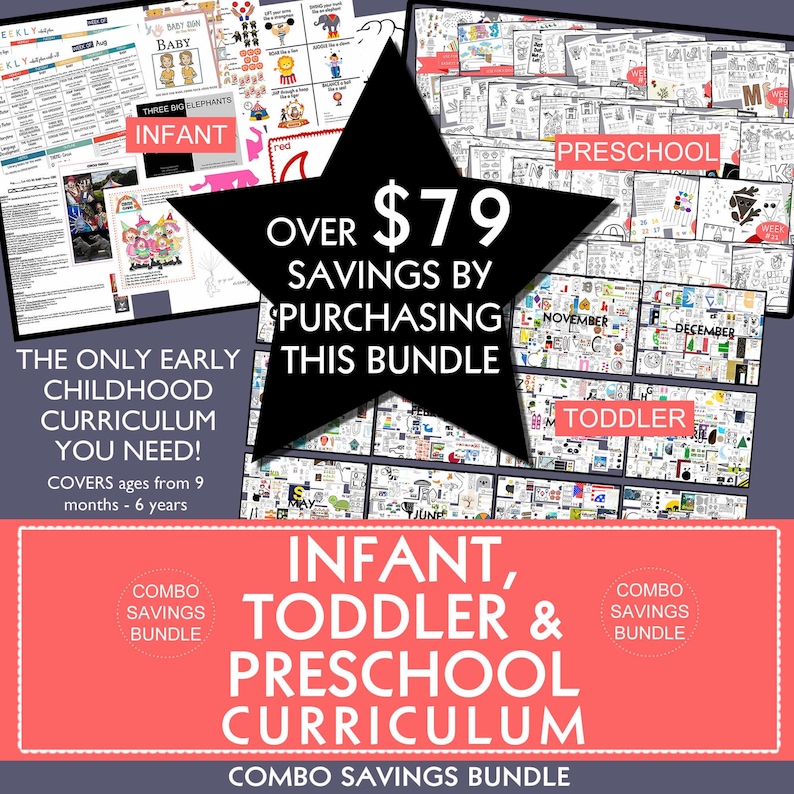 INFANT, TODDLER & PRESCHOOL Curriculum Combo: Covers Ages 9 Months 6 ...
