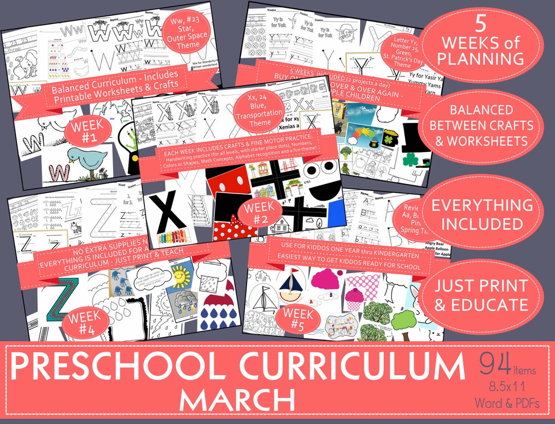 BALANCED PRESCHOOL CURRICULUM March Activities: a Month of Conceptual ...