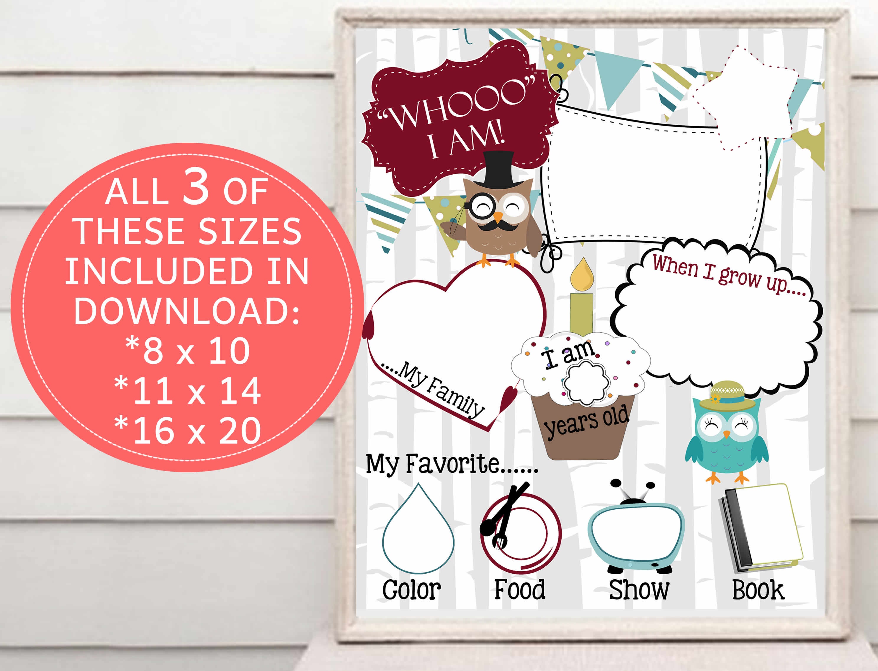All About Me Preschool Printable Poster