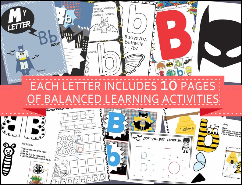 ALPHABET WORKBOOK Superhero Style! 260 Pdf's of Conceptual Worksheets ...