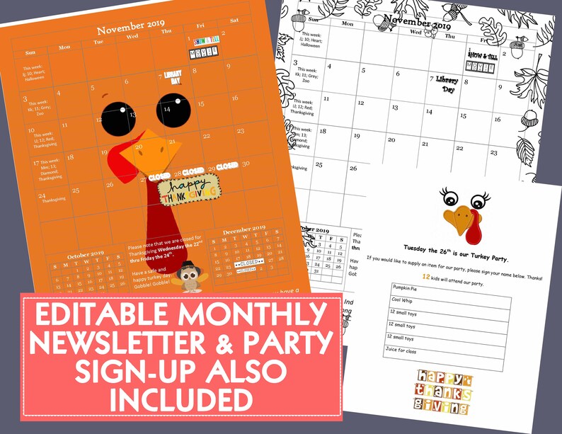 BALANCED PRESCHOOL CURRICULUM & November Activities: a Month | Etsy