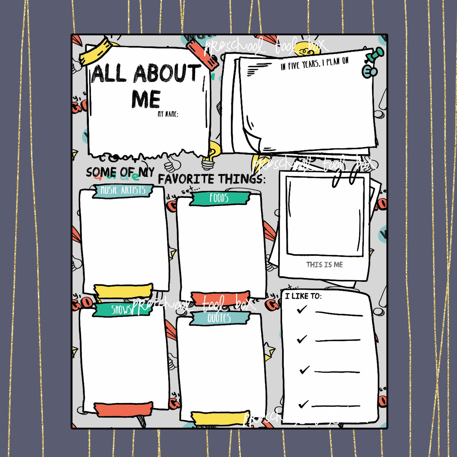 ALL ABOUT ME Tween/teen/adult Themed 8x10, 11x14, 16x20, 22x28 ...