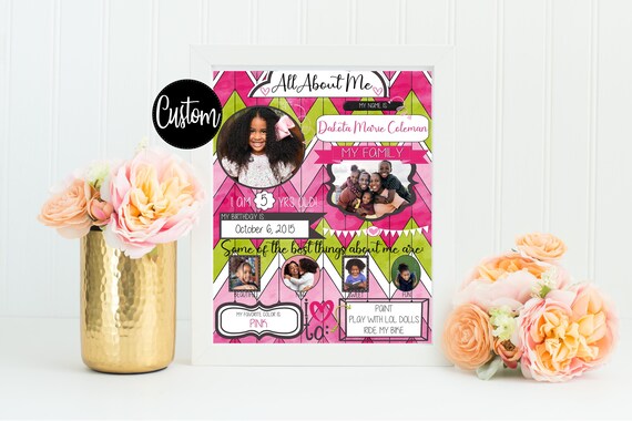 Toys student of the week custom ABOUT ME POSTER designed star student ...