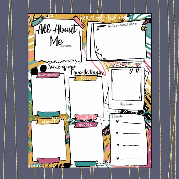 ALL ABOUT ME Tween/teen/adult Themed 8x10 11x14 16x20 - Etsy