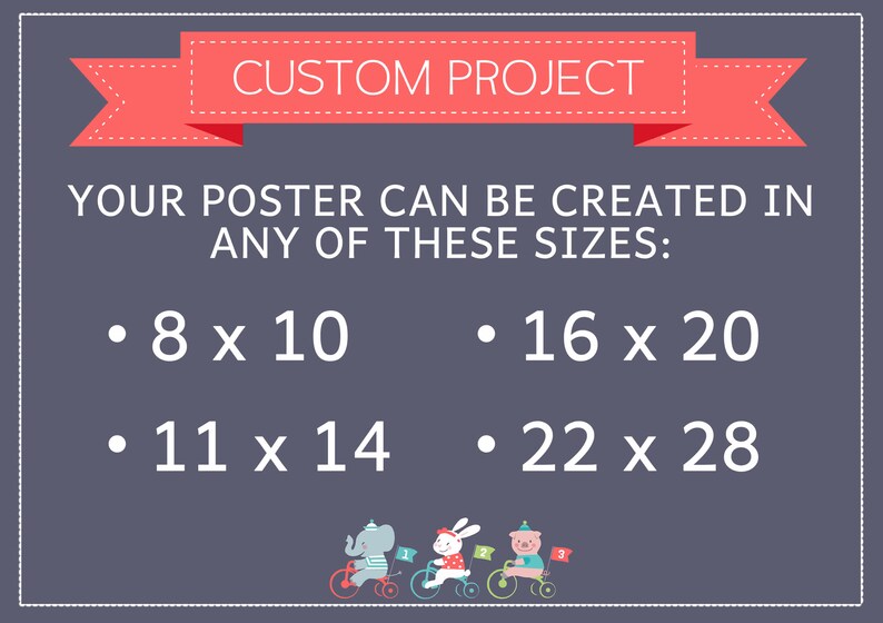 Custom ALL ABOUT ME Safari Themed Poster: 8x10 11x14 16x20 - Etsy