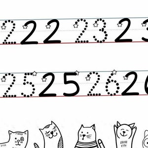 NUMBER HANDWRITING SET 1-26: Prek, Kindergarten/numbers 1-26 Practice ...