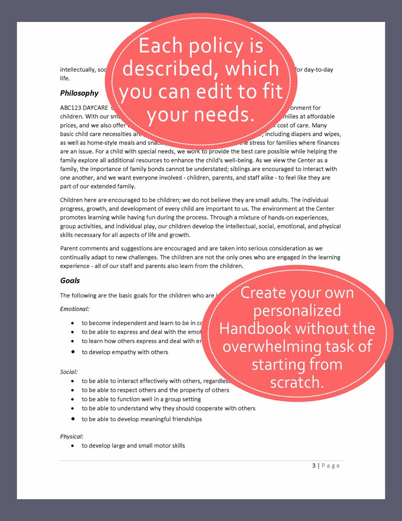 Editable DAYCARE EMPLOYEE HANDBOOK For In Home Centers Etsy Editable DAYCARE EMPLOYEE HANDBOOK For In Home Centers Etsy