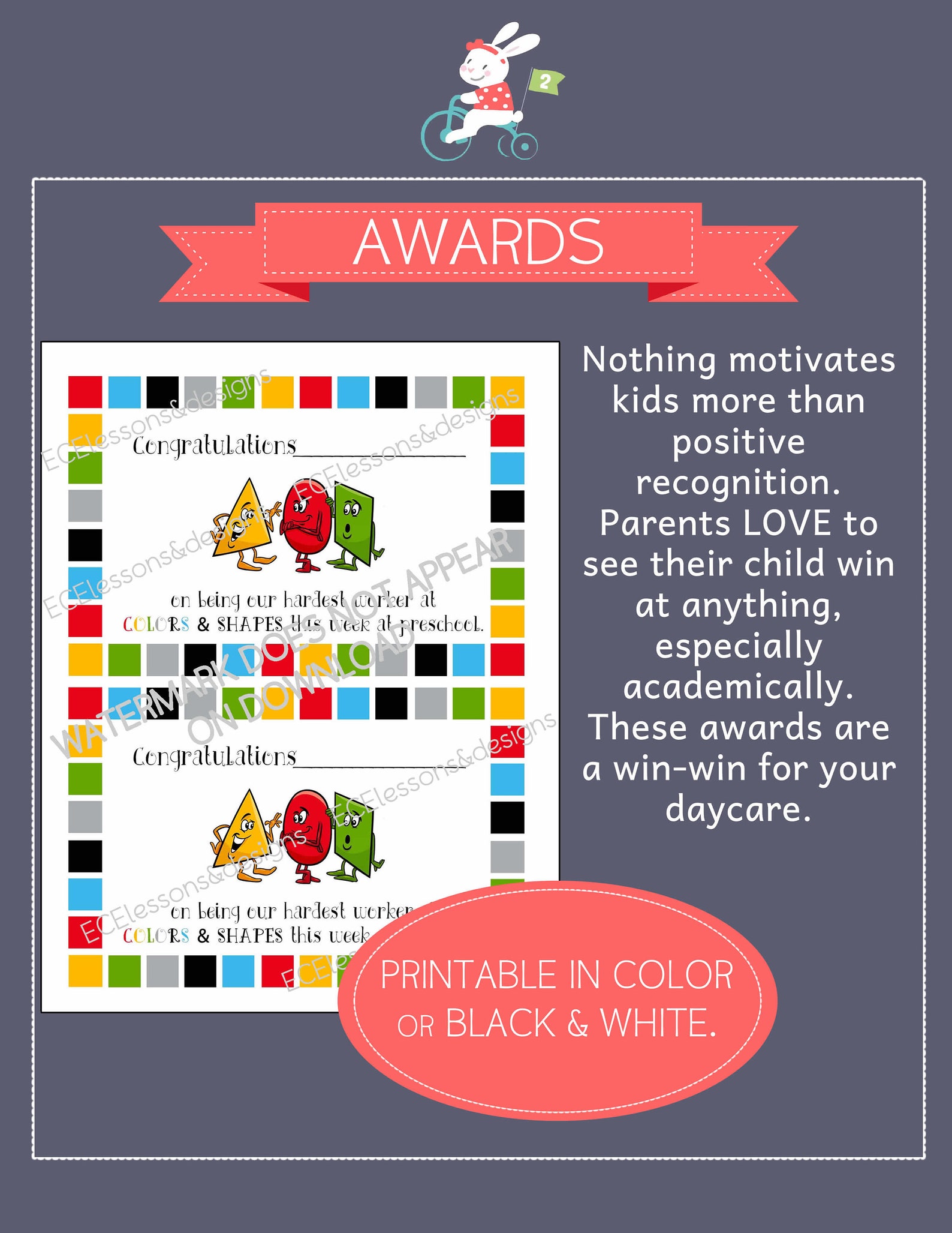 Daycare/preschool/kindergarten/toddler/homeschool AWARD CERTIFICATES ...