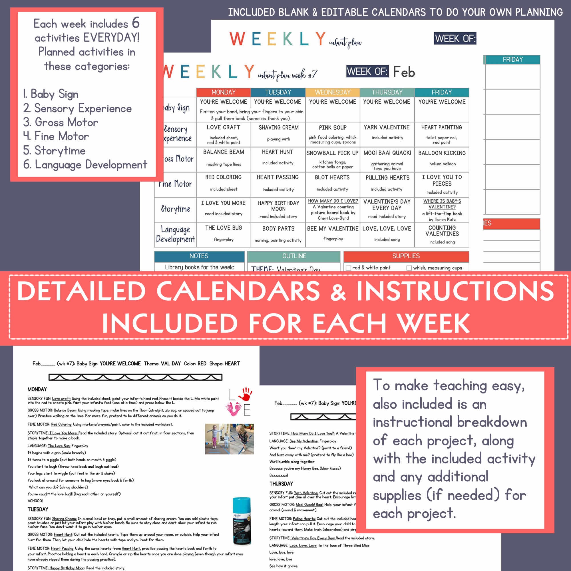 BALANCED INFANT CURRICULUM: Full Year, 52 Weeks, With Over 1300 ...