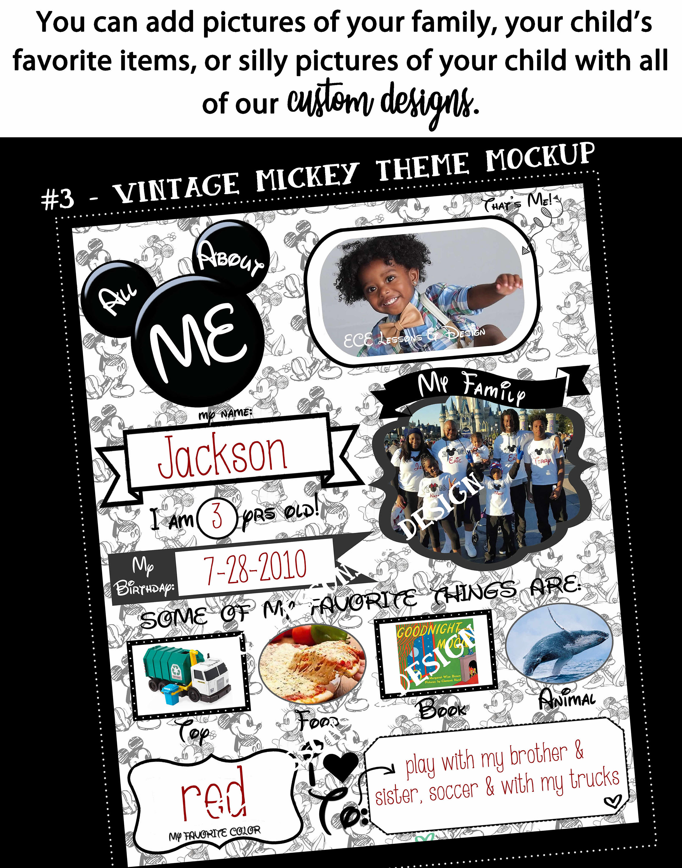 Custom ALL ABOUT ME Poster Modern Personalized Sign Printable - Etsy UK