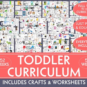 Infant Toddler Preschool Curriculum Bundle: Ages 9 Months - 6 Years ...