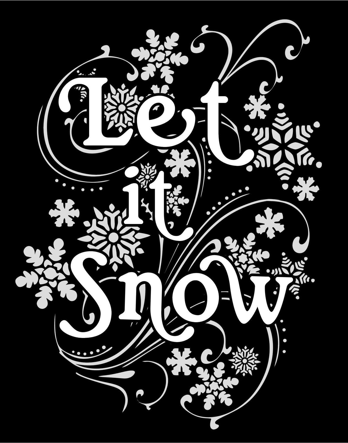 Let It Snow SVG Digital File - Etsy