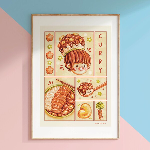 Japanese Curry Art Print - Etsy UK