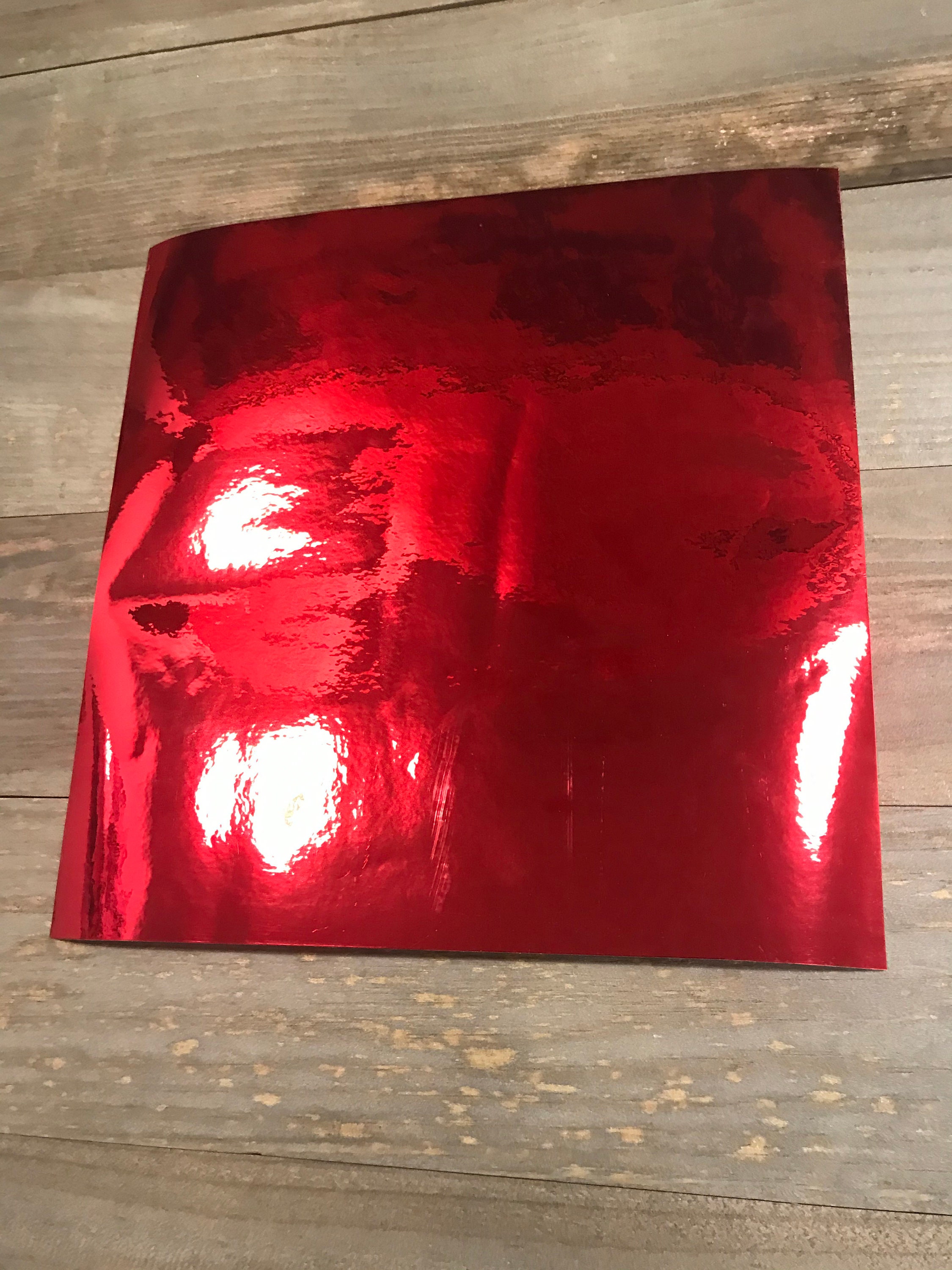 12" X 12" Red Chrome Vinyl - Etsy