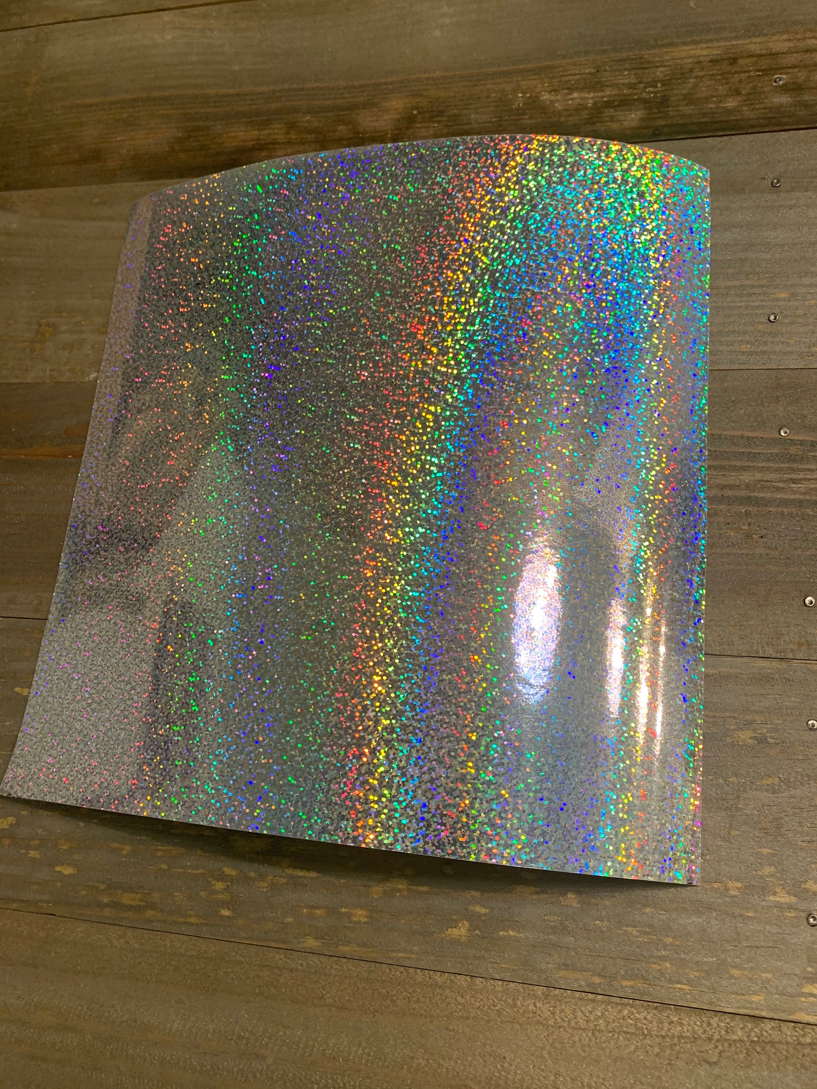 12" X 12" Silver Rainbow Holographic Glitter Vinyl - Etsy