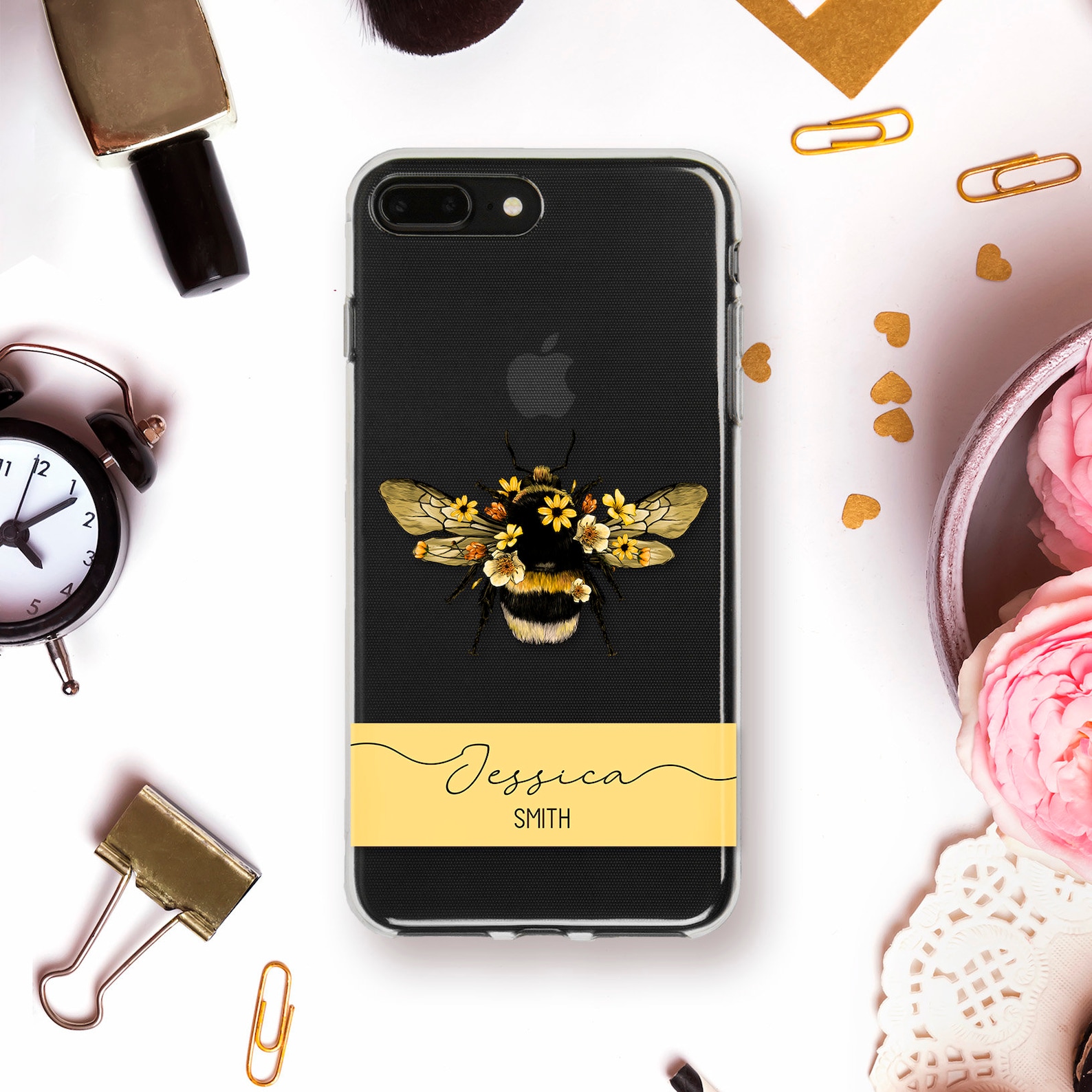 Bee iPhone Case 11 Pro XR X Name Case for iPhone 8 7 Galaxy S20 Pixel 4 ...