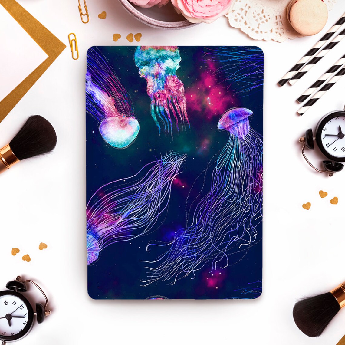 Ocean iPad Case Jellyfish iPad 10th Gen 9th Air 5 4 Pro 12.9 11 iPad 10 ...