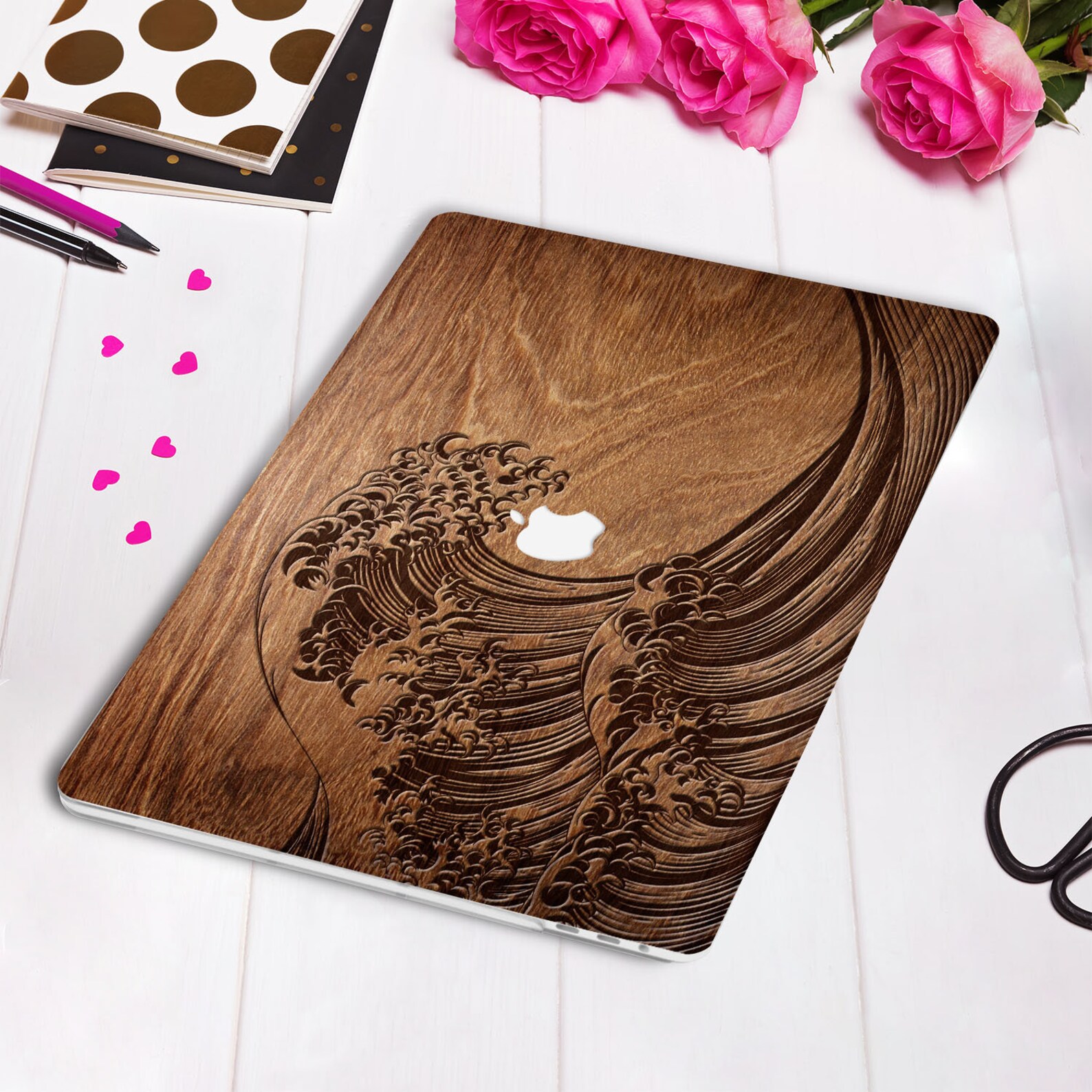 Wood Macbook Case Japanese Macbook Pro 13 16 Inch Air 13 Pro | Etsy