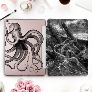 Octopus iPad Case Vintage iPad Pro 11 12.9 10.5 Ocean iPad 9.7 10.2 Air ...