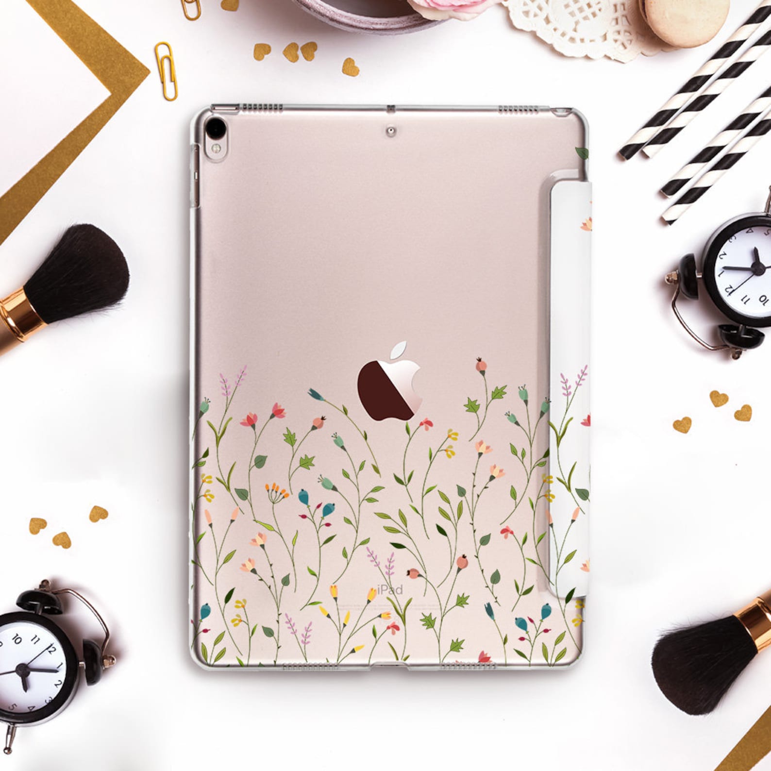 Flowers iPad Case Girls iPad Pro 11 12.9 10.5 Cute iPad 9.7 6th 10.2 ...