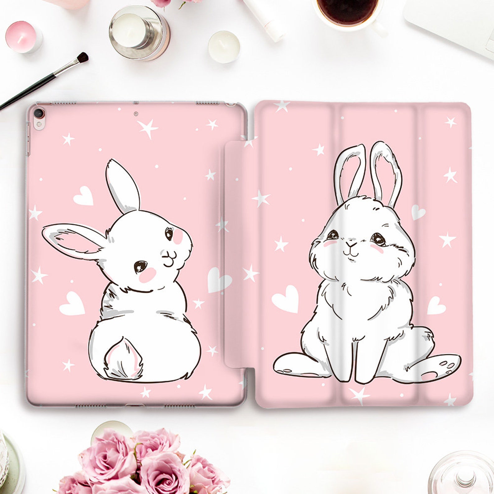 Bunny iPad case Cute iPad Pro 11 12.9 10.5 9.7 10.2 8th Air 4 | Etsy