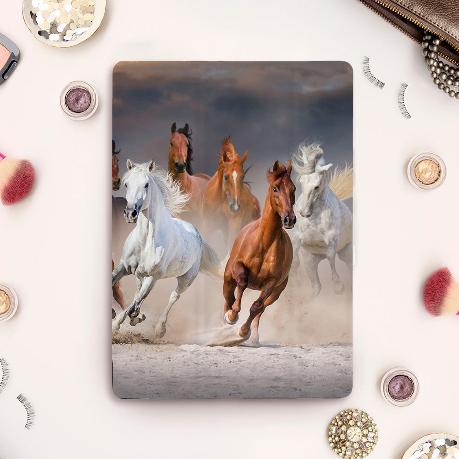 Horses iPad Case for iPad Pro 11 12.9 3rd 10.5 Nature iPad 10.2 7th 9.7 ...