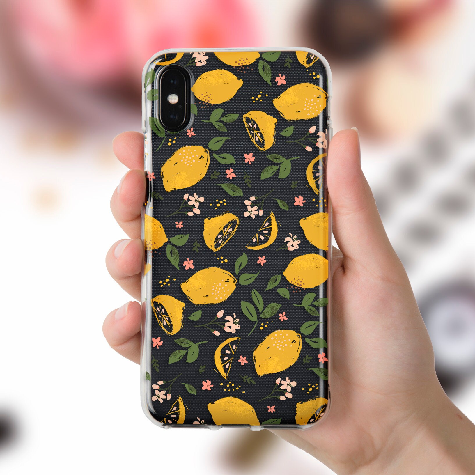 Lemons iPhone case XR XS Max X Girl case for iPhone 8 Plus 7 | Etsy